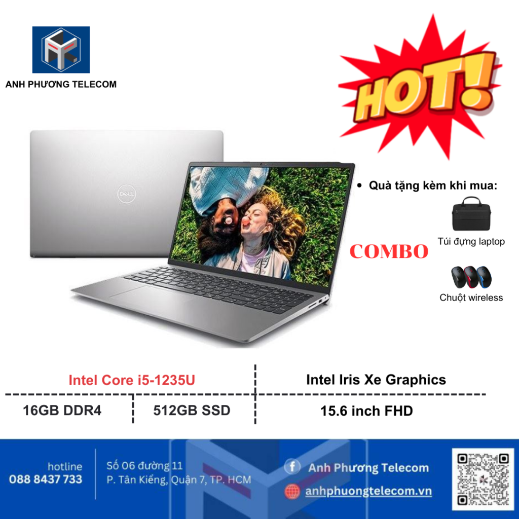Laptop Dell Inspiron 15 3520 - 25P2312 (i5-1235U/ Onboard graphics ...